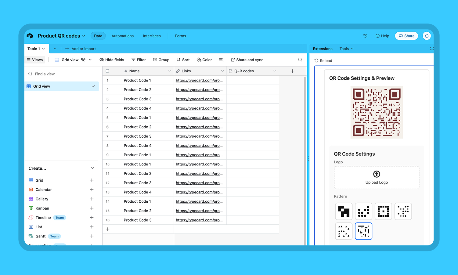 Hovercode QR Code Generator - Apps - Airtable Marketplace