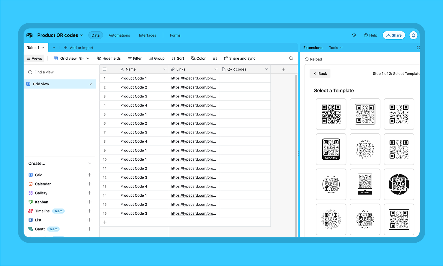 Hovercode QR Code Generator - Apps - Airtable Marketplace