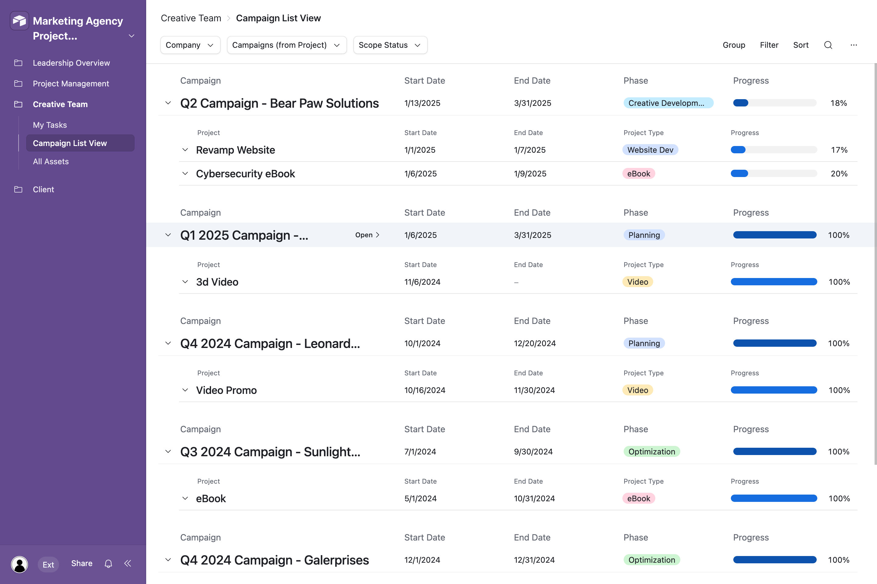 Marketing Agency Project Management Template - Free to Use | Airtable