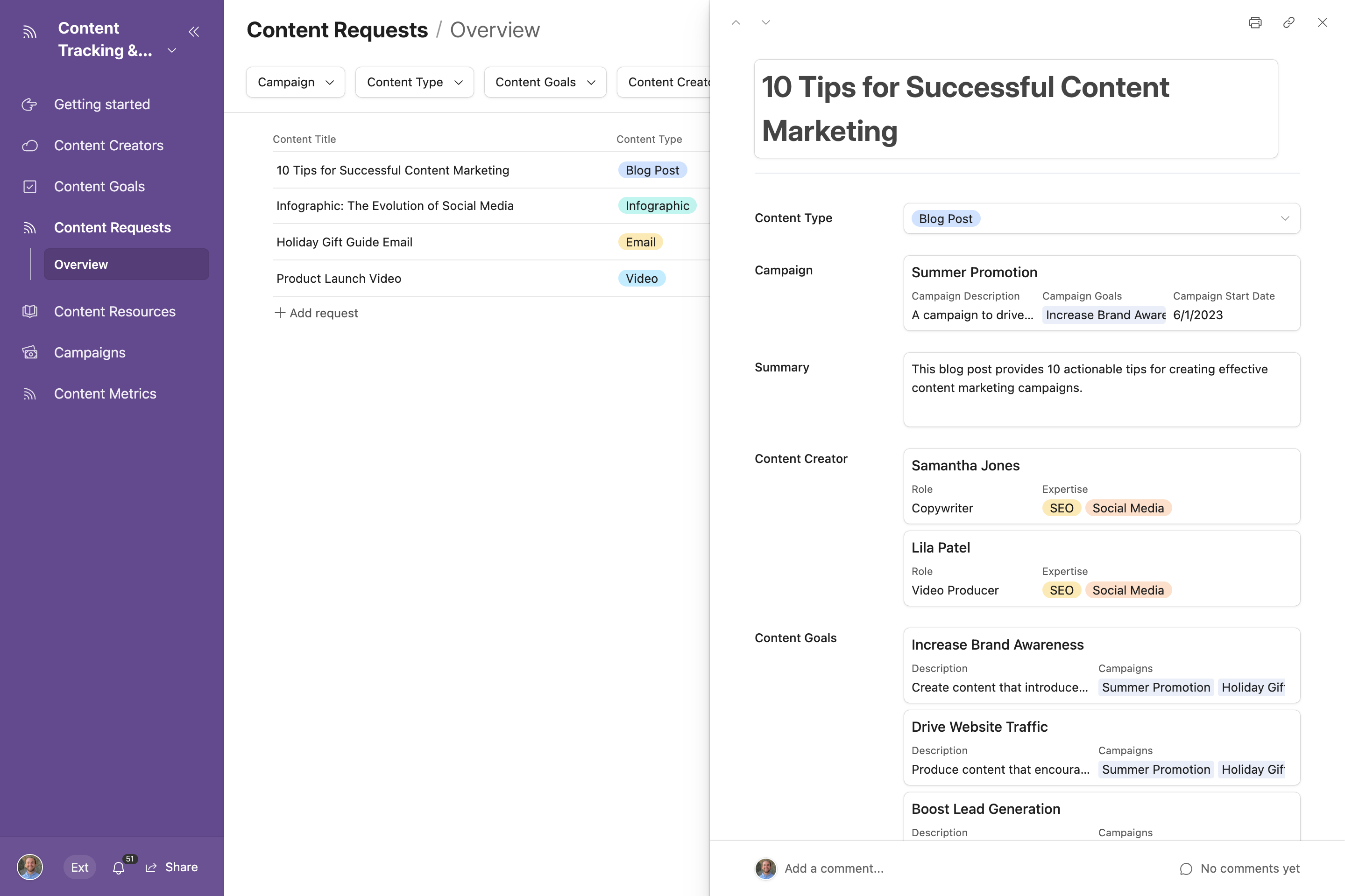 Free content tracker for 2025