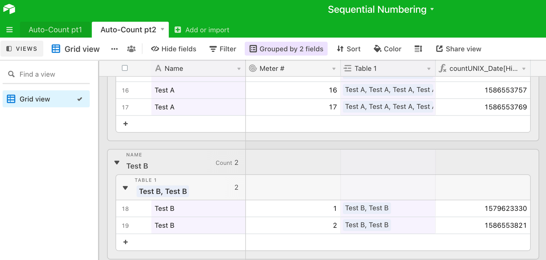 Custom Sequential Numbers - Airtable Universe