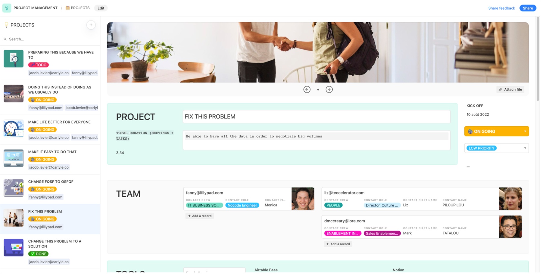PROJECT MANAGEMENT INTERFACE WITH TIME TRACKER - Airtable Universe